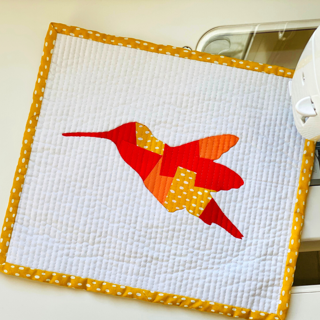 Humming into Scrappy Applique with a Mini Quilt – Dotty & Grace